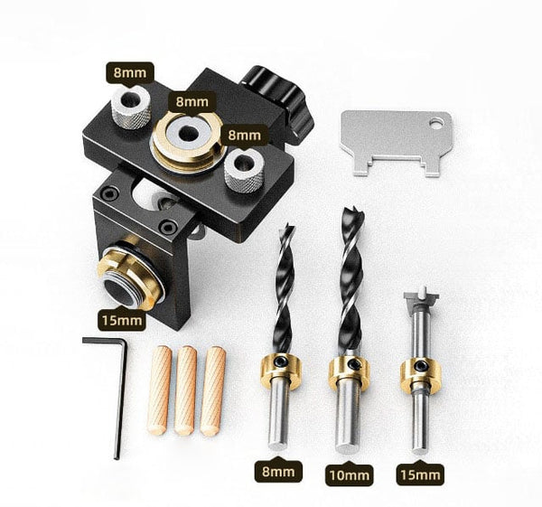 🔥Useful Tools Hot Sale🔥3 in 1 Adjustable Woodworking Drilling Locator ...